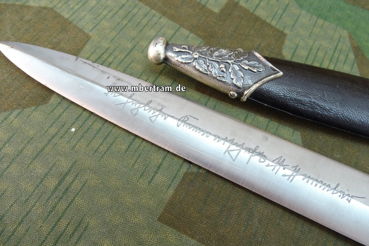 Alte Replik: SS Ehrendolch M 33 mit Eichenlaubdecor und Himmler Ätzung ...